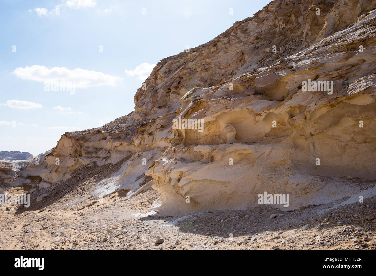 Amazing rock formations in the Western White desert of Egypt Stock ...