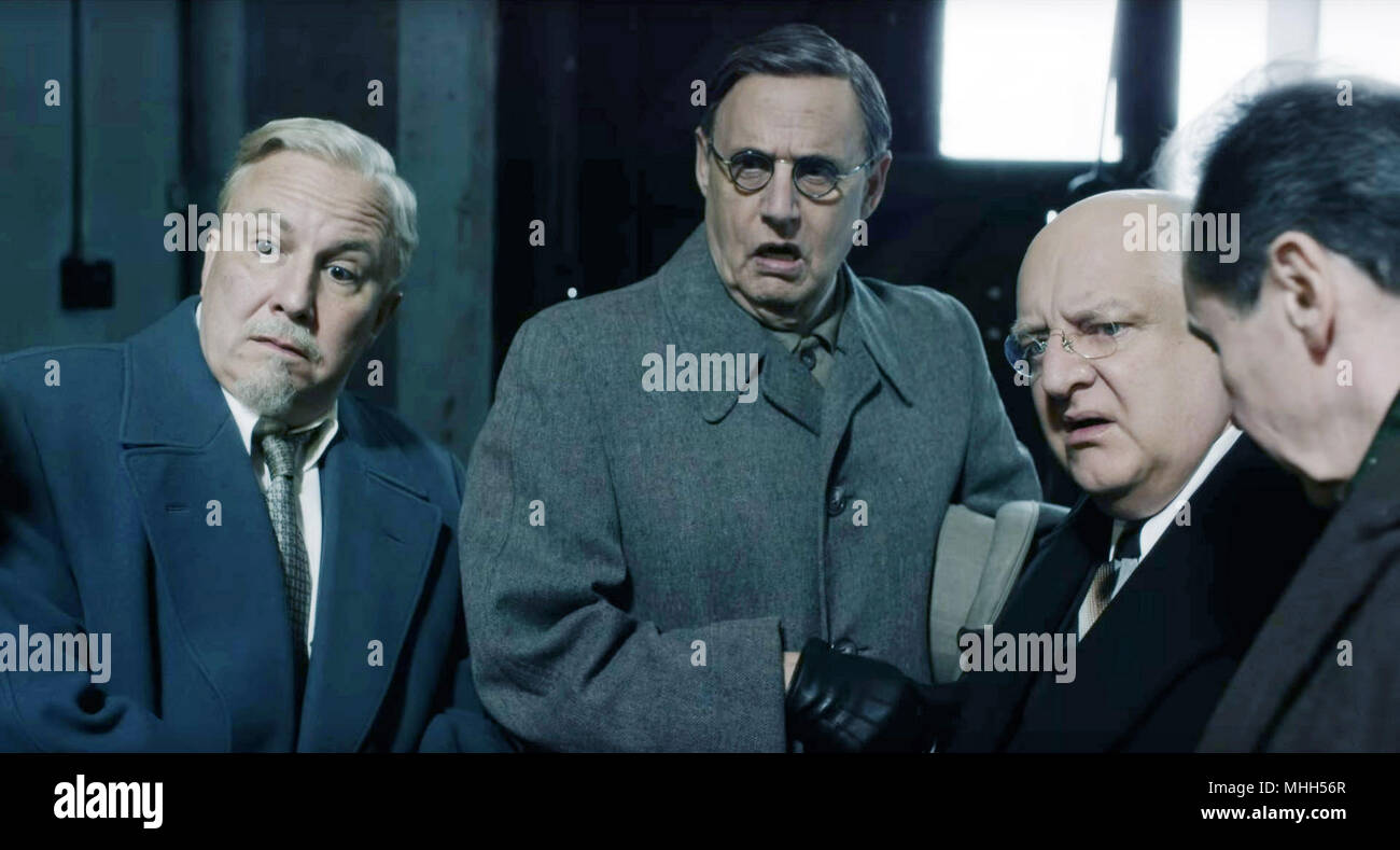 THE DEATH OF STALIN, Jeffrey Tambor (center) as Georgy Malenkov, Simon ...