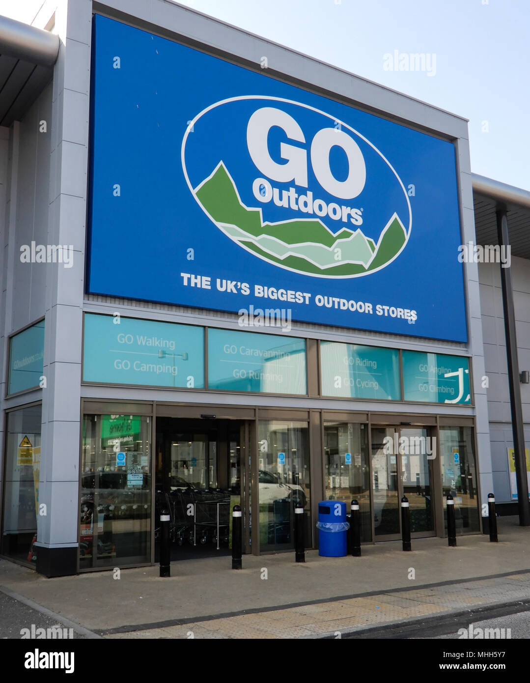 Reading, United Kingdom - April 21 2018: Go Outdoors Store front at ...
