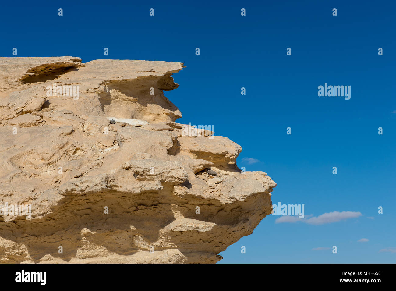 Rock formations at the Western White Desert National Park of Egypt ...