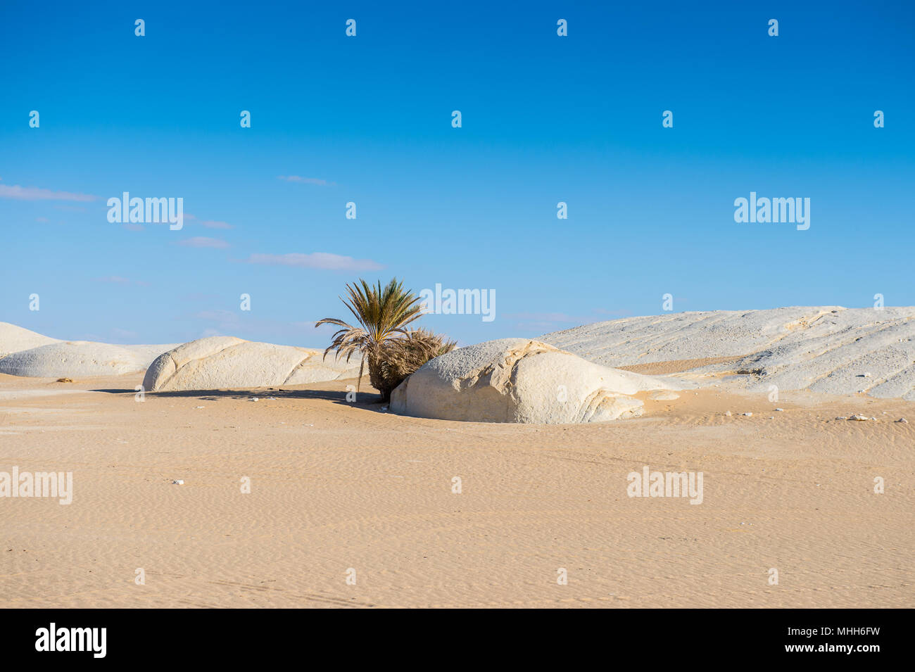 White desert formations at the white desert in Egypt Stock Photo - Alamy