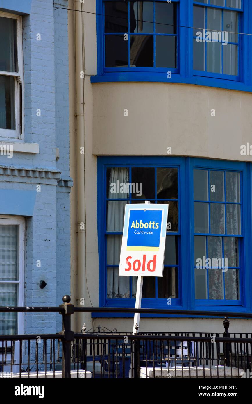 sold sign Cromer Norfolk England UK Stock Photo - Alamy