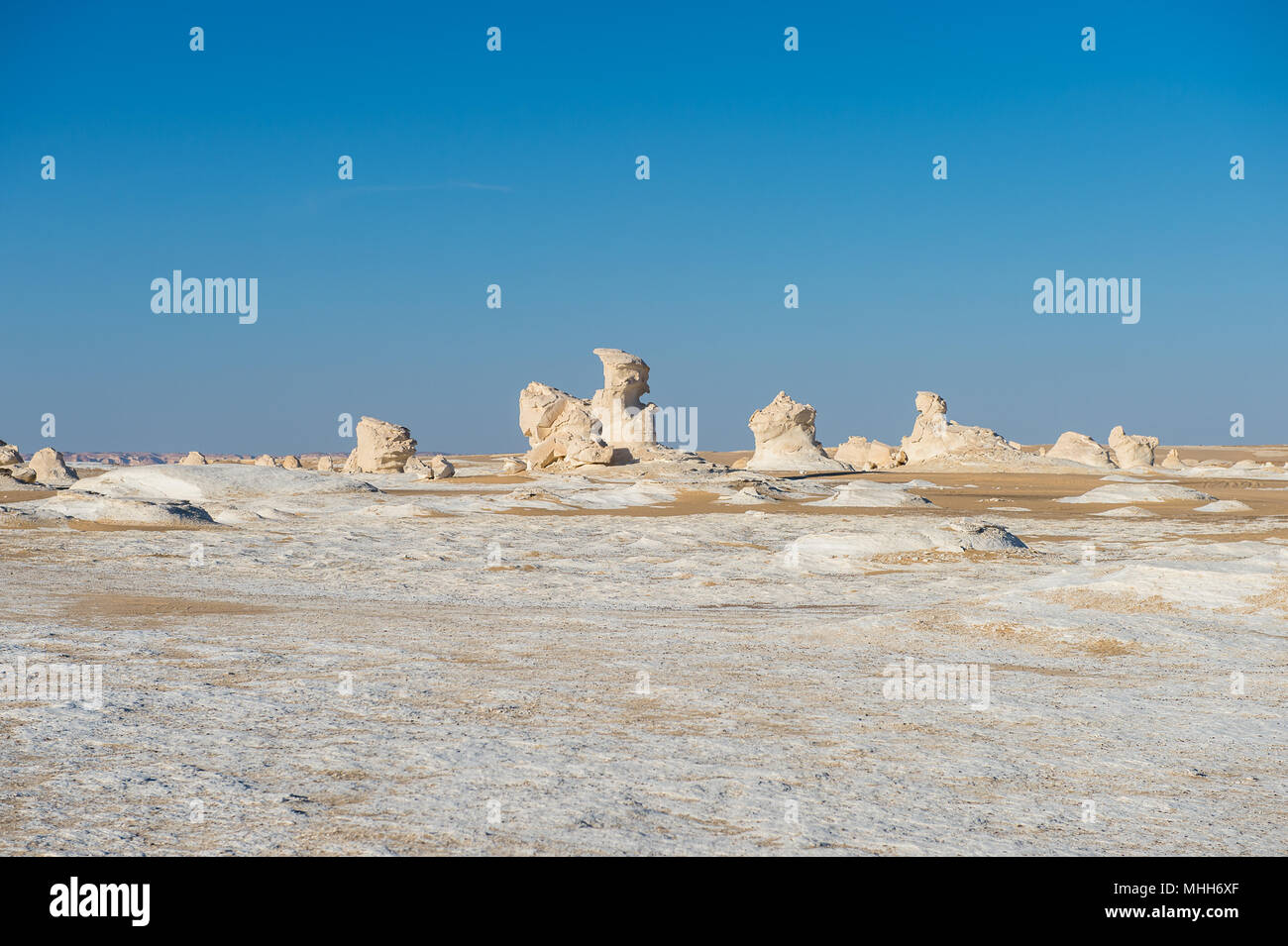 Surface White Desert National Park in Egypt Stock Photo - Alamy