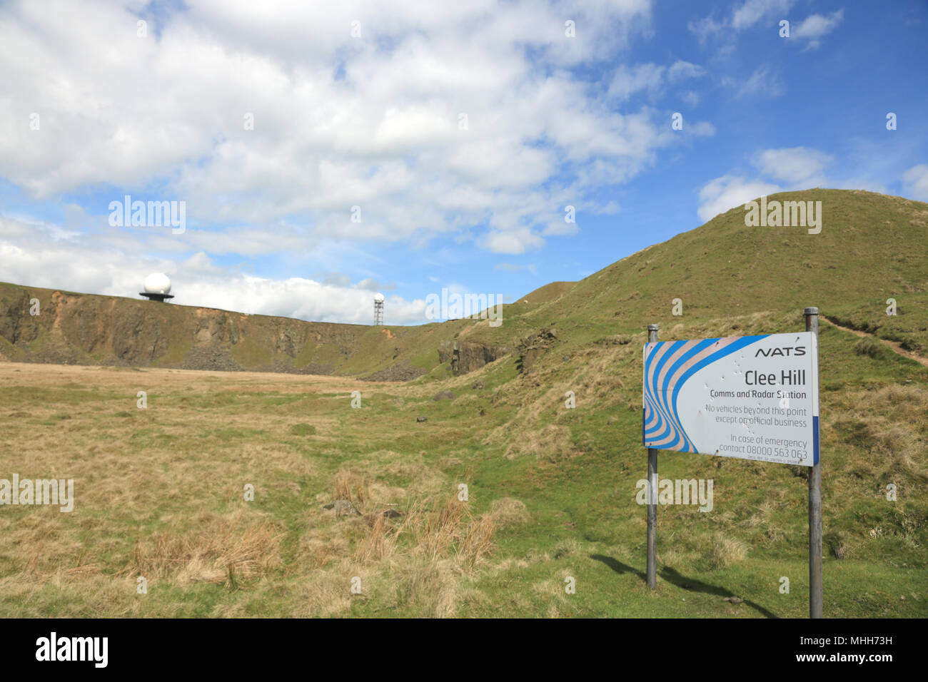 NATS air traffic control radar station on Titterstone Clee hill ...