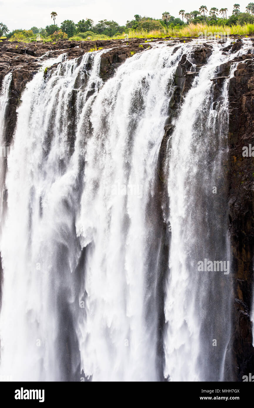 Scenic view of the Victoria Falls, Zambezi River, Zimbabwe and Zambia ...