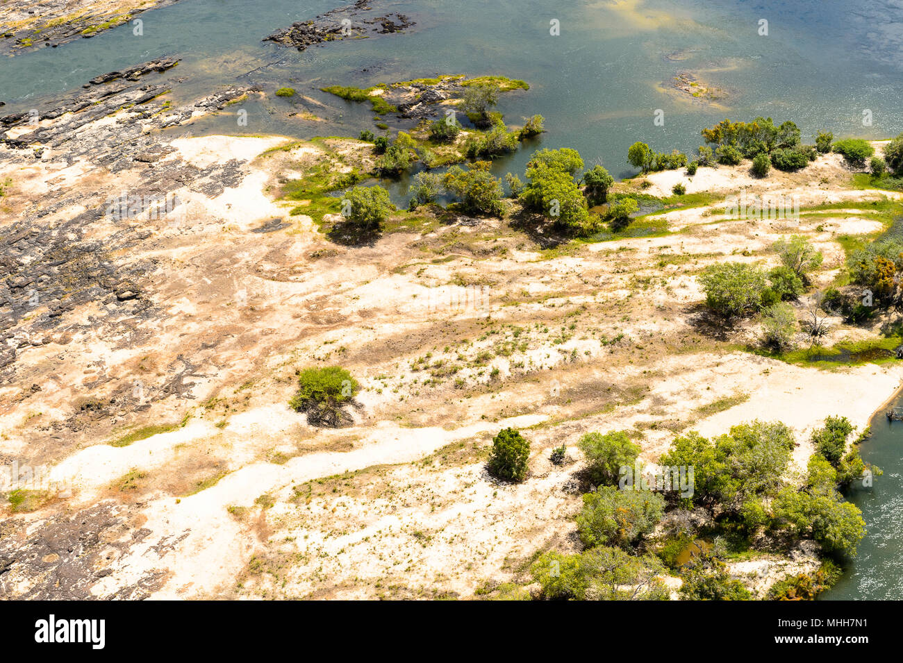 Aerial view of the Zambezi river in Zimbabwe Stock Photo - Alamy