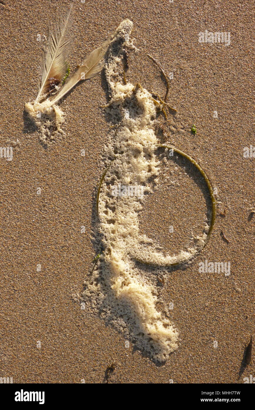Sand patterns. Low tide at the beach leaving behind some sand patterns ...