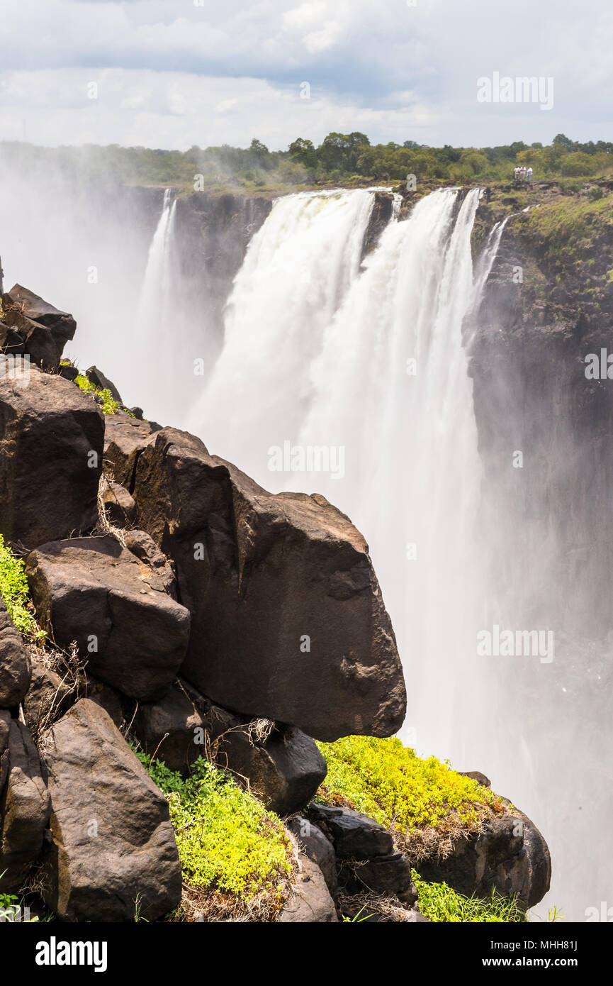 Victoria Falls, boarder of Zambia and Zimbabwe. UNESCO World Heritage ...