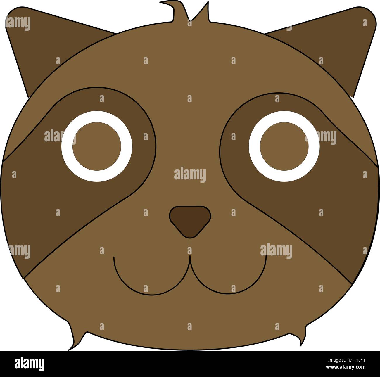 Cute cartoon Tanuki, Japanese raccoon dog character on a white ...