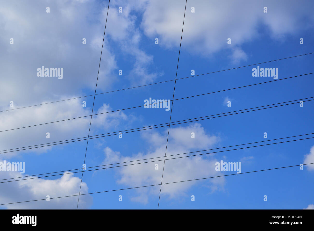 Wires crossing the sky Stock Photo - Alamy