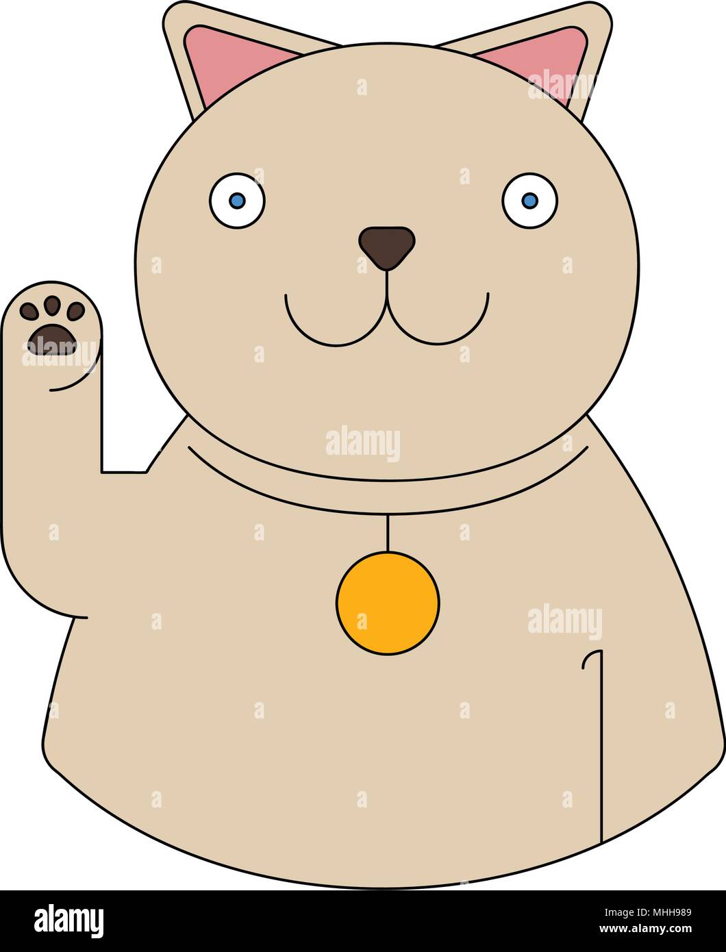 Japan maneki neko cat Stock Vector Images - Alamy