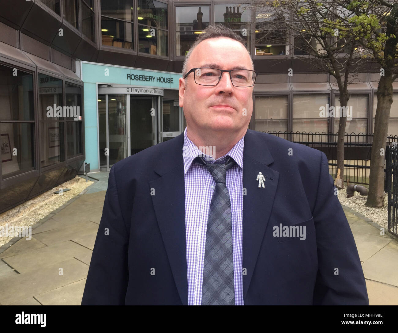 Christopher Daly outside the Scottish Child Abuse Inquiry in Edinburgh, where he gave evidence ...