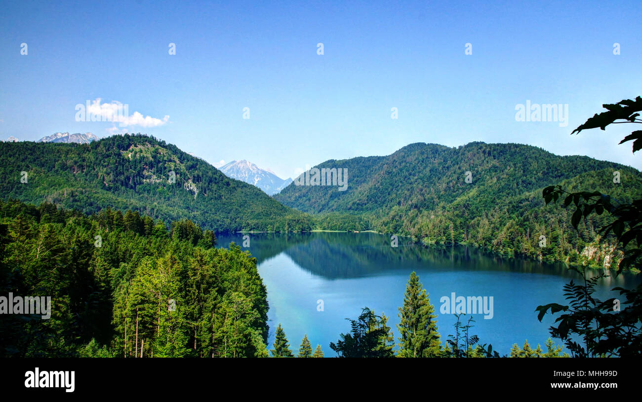 Landscape of Alpsee, view from Marienbruckem Germany Stock Photo - Alamy