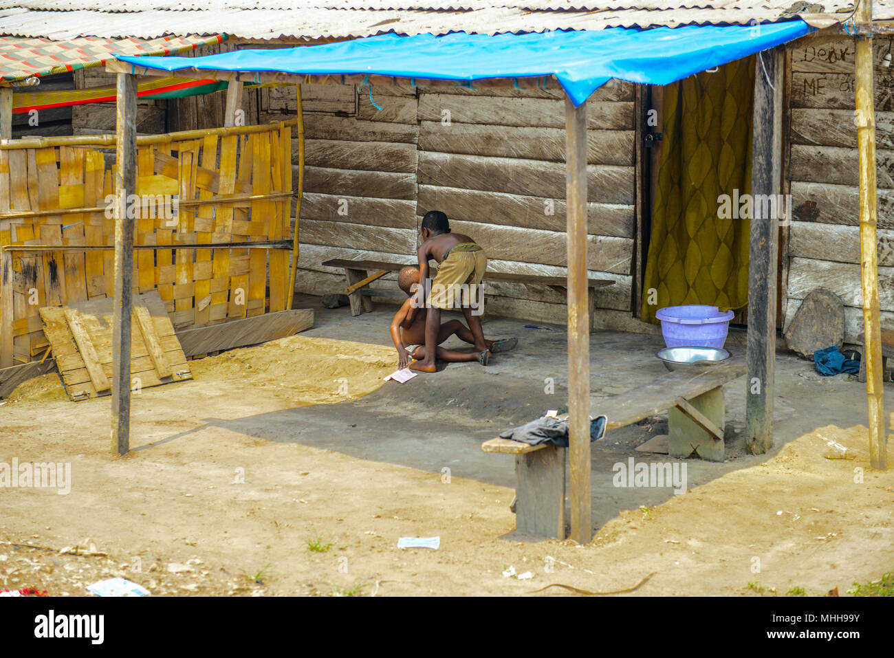 Two village poor kids hi-res stock photography and images - Alamy