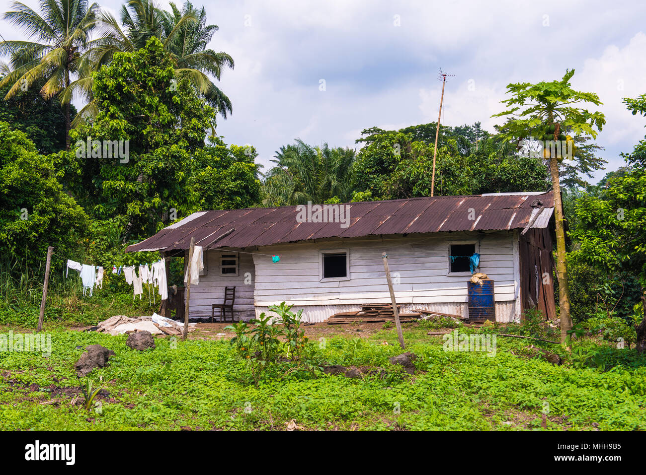 House in the village in Cameroon Stock Photo - Alamy
