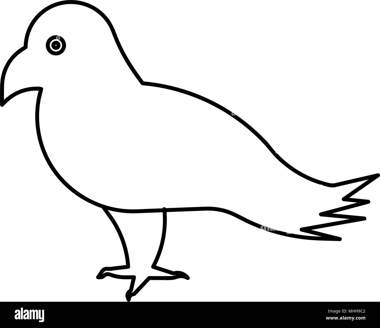 Dove Bird Outline Vector Symbol Stock Photos & Dove Bird Outline Vector ...