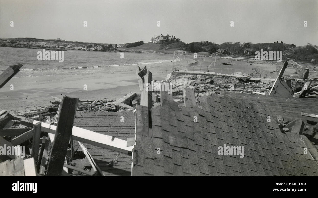 Antique September or October 1938 photograph, destruction from the ...