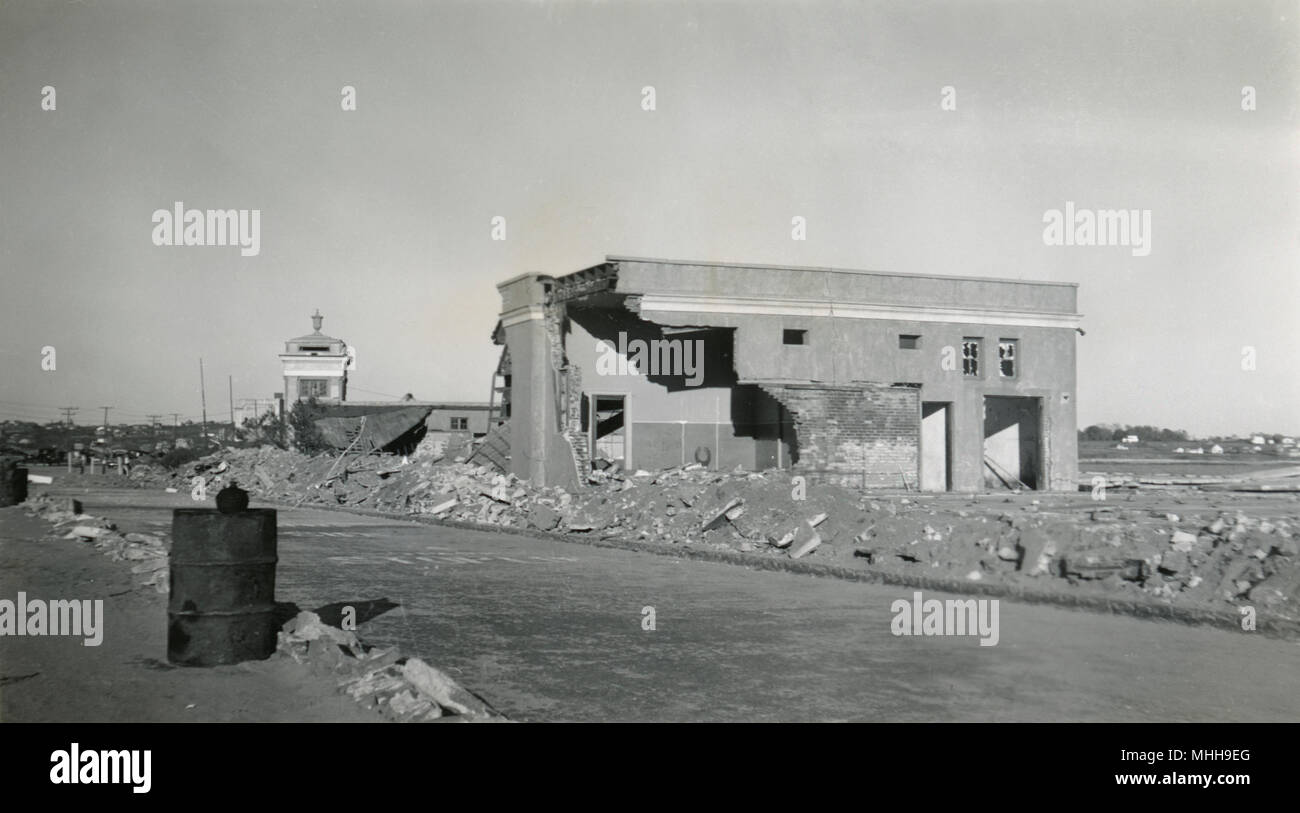 Antique September or October 1938 photograph, destruction from the ...