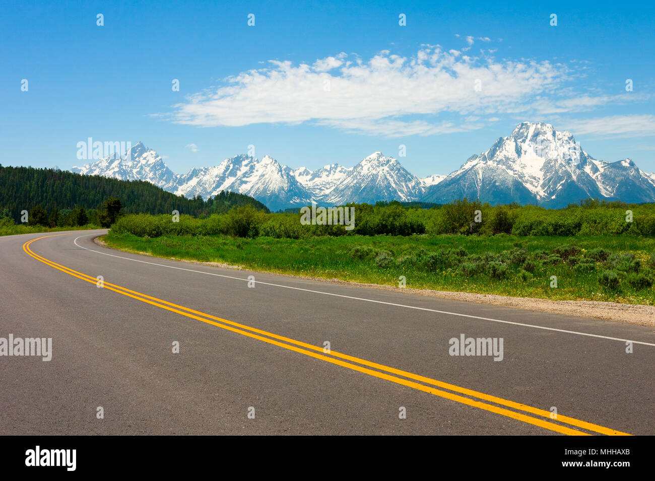 Teton mountain road hi-res stock photography and images - Alamy