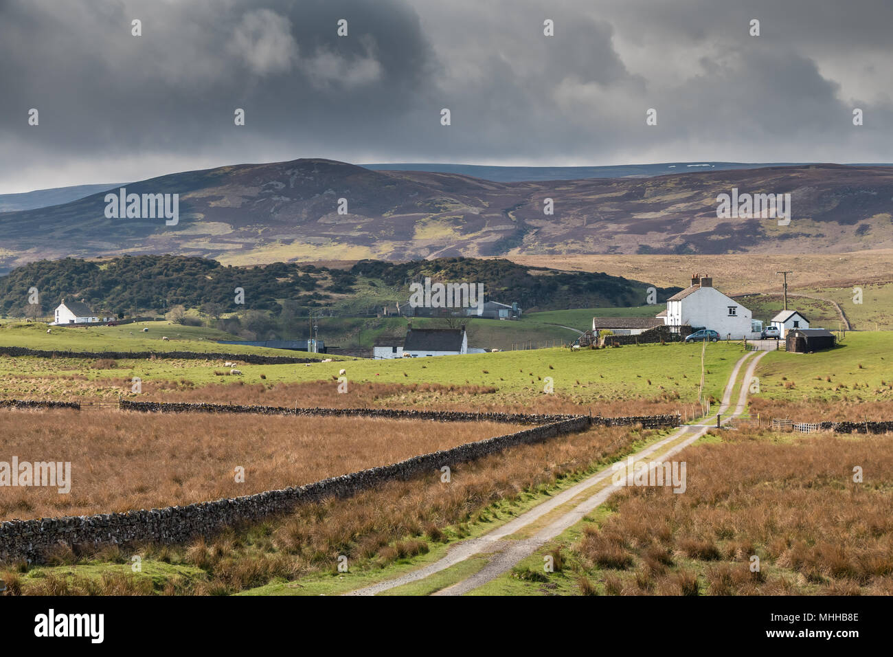North Pennines Landscape, over to Cronkley Fell from Hanging Shaw ...
