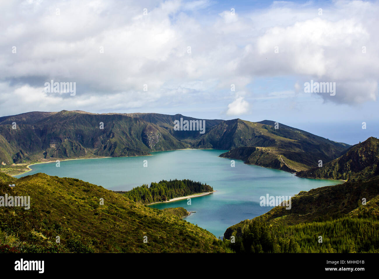 Fire lagoon lagoa fogo in hi-res stock photography and images - Alamy