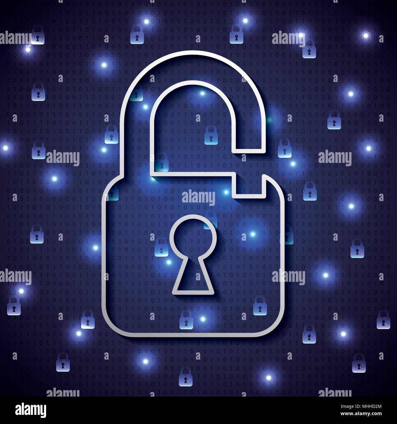 Digital lock circuit interface Stock Vector Images - Alamy