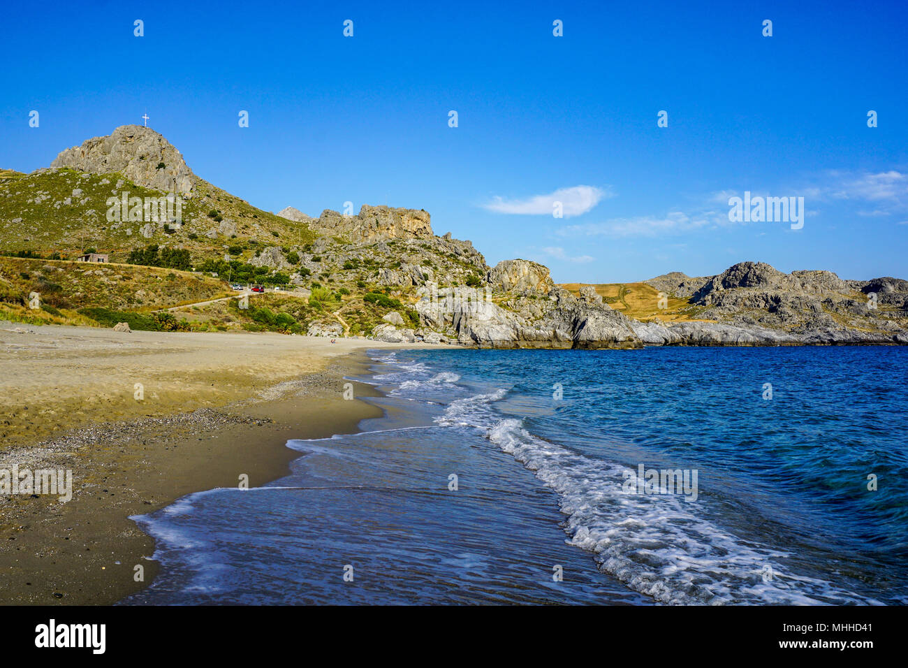 Damnoni Beach in southern Crete near Plakias Stock Photo - Alamy