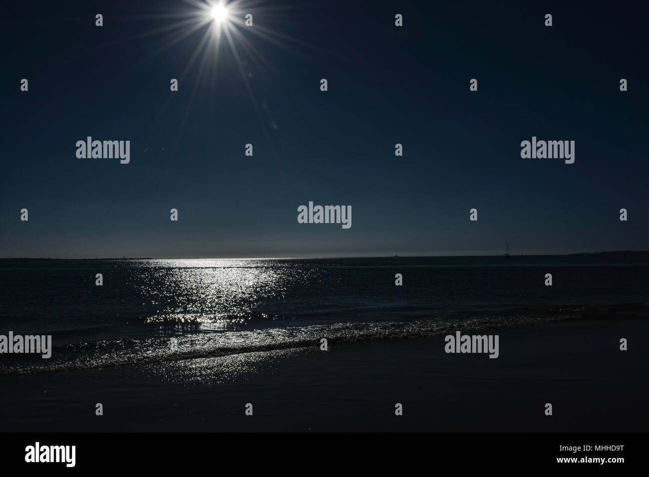 Sun over the Atlantic ocean Stock Photo - Alamy