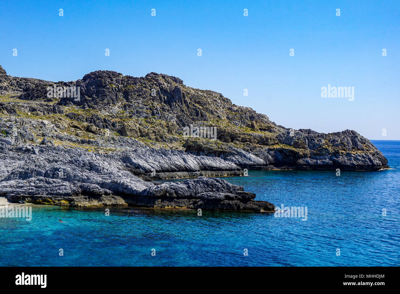 View of Ammoudi Beach in Southern Crete, Greece Stock Photo - Alamy