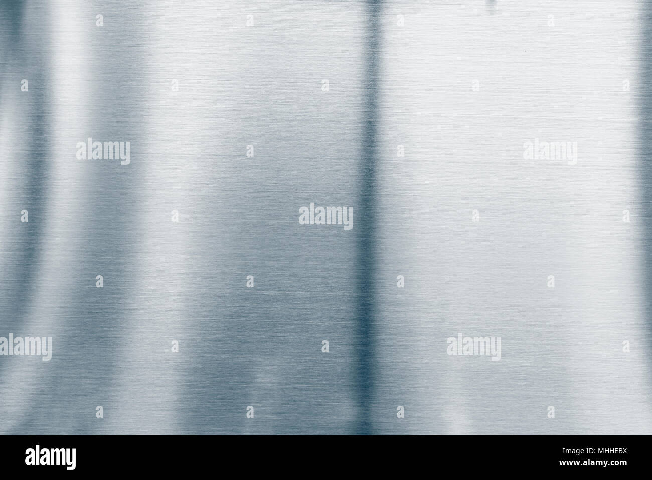 Real stainless steel, reflection, abstract blue background Stock Photo ...