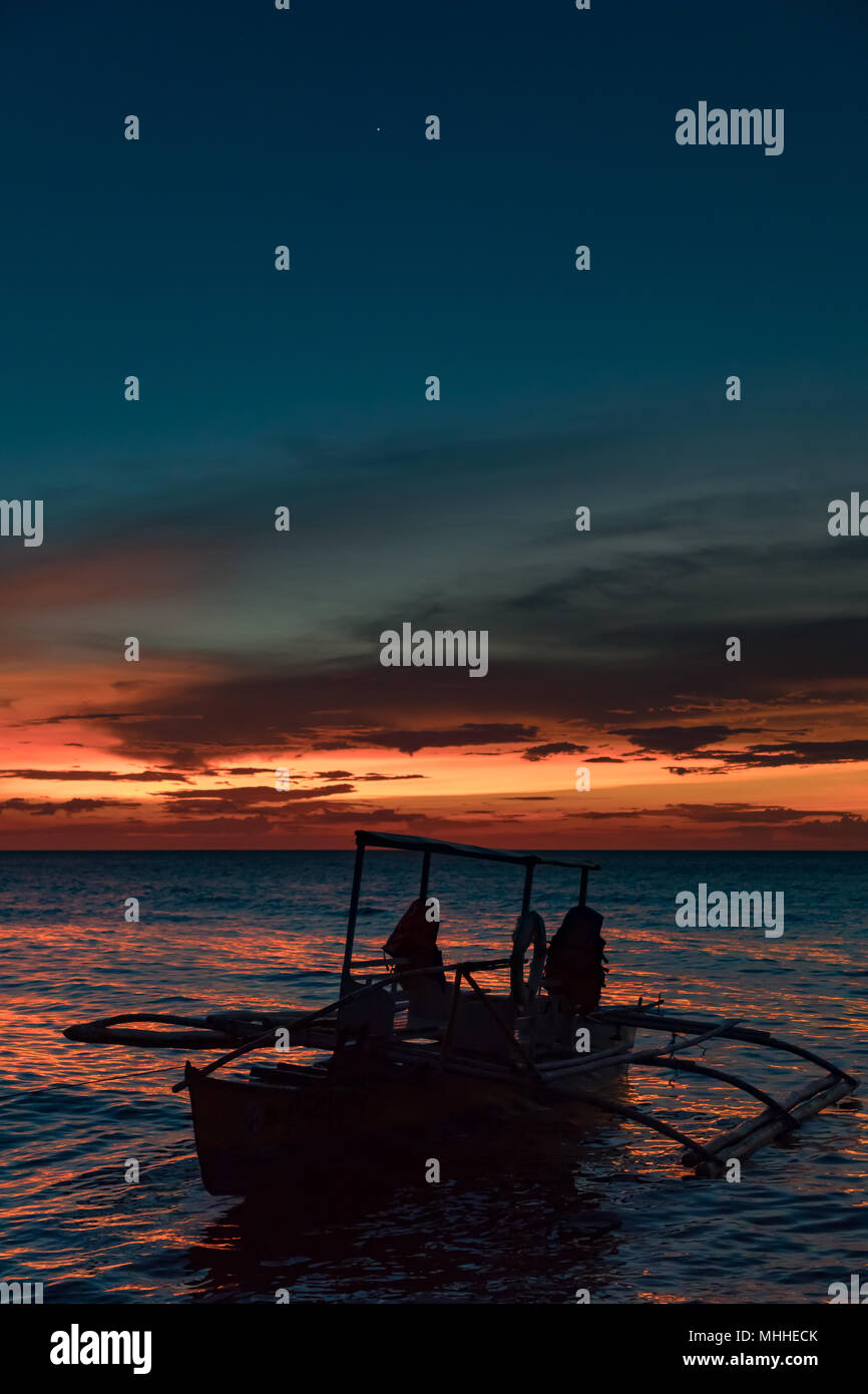 Mambajao Camiguin Philippines April 25, 2018 Sunset at Barangay Yumbing ...