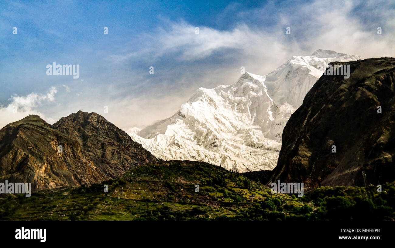 View to Rakaposhi peak, Karakorum mountains, Pakistan Stock Photo - Alamy