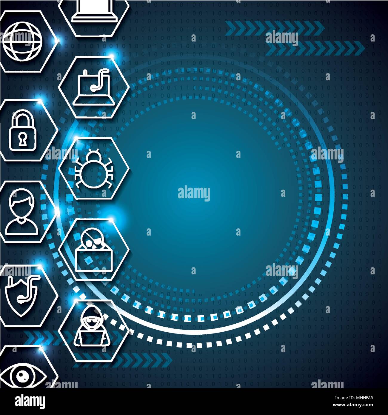 Cybersecurity technology circuit board Stock Vector Images - Alamy