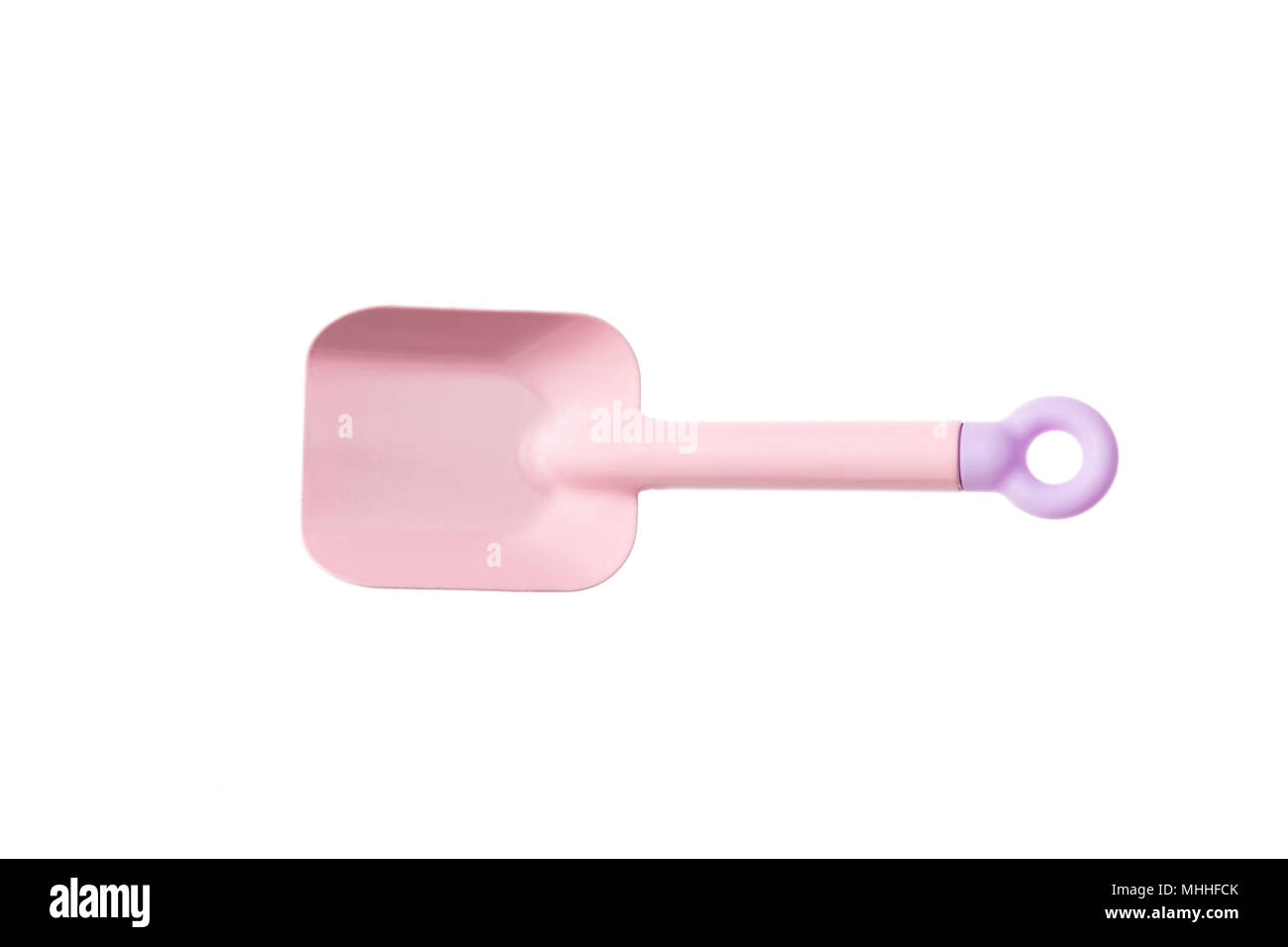 Kids gardening. Pastel pink metal shovel isolated on white background ...