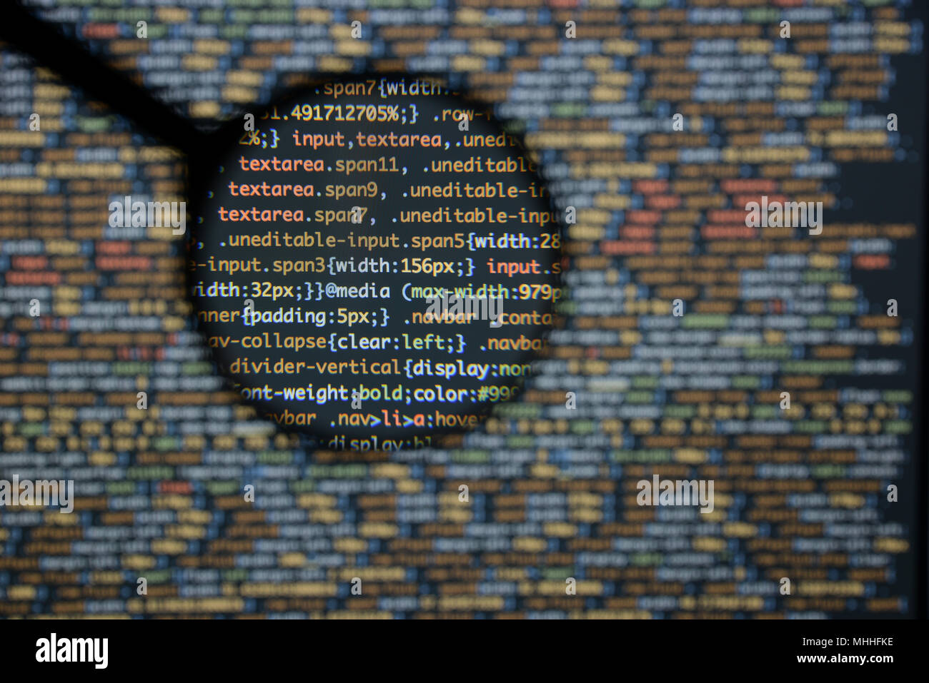 Real Css Code Developing Screen Programing Workflow Abstract Algorithm Concept Lines Of Css 0192