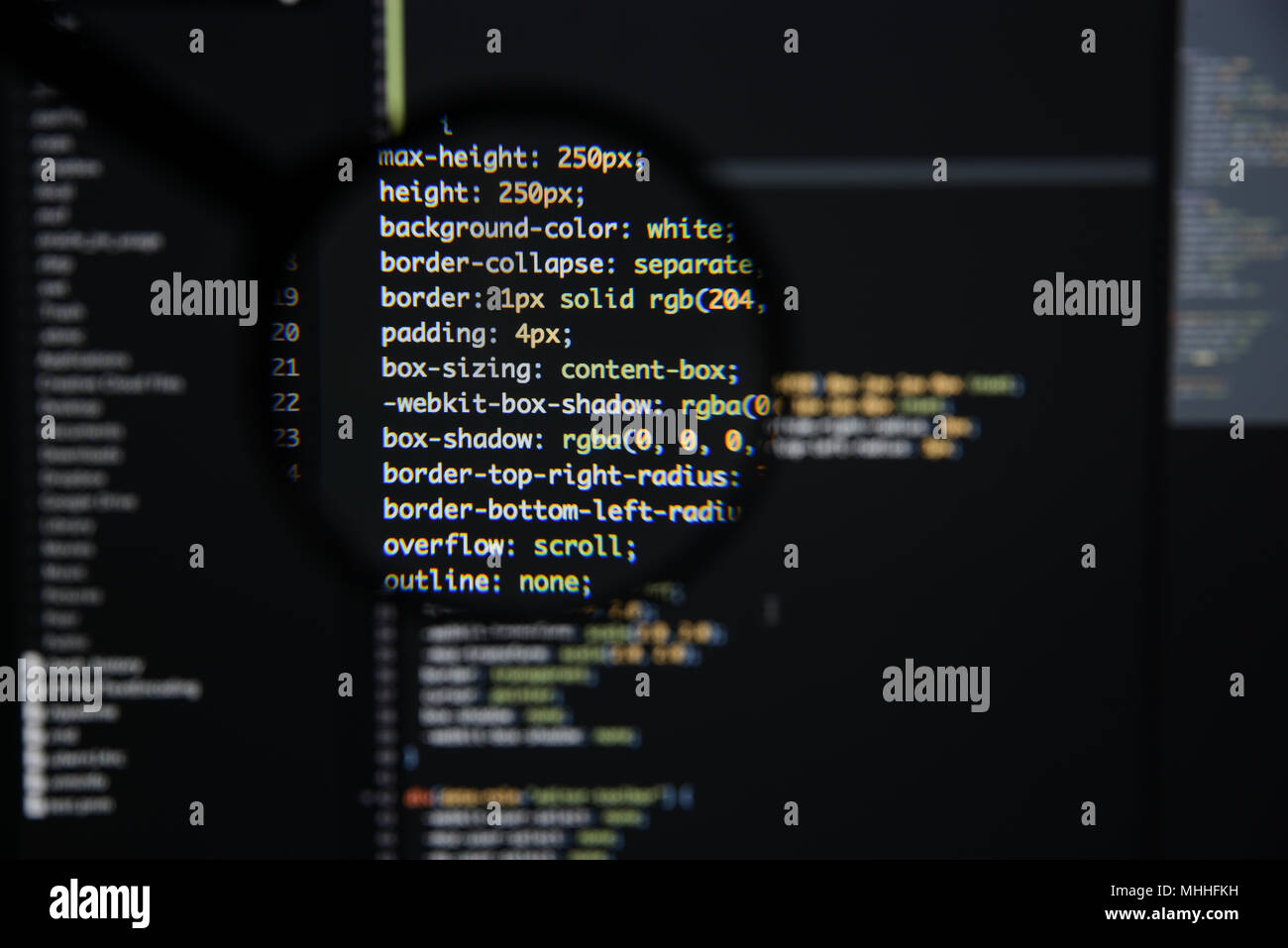 Real Css Code Developing Screen Programing Workflow Abstract Algorithm