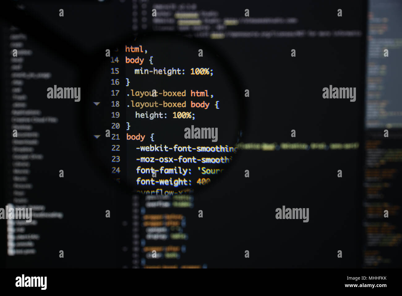 Real Css Code Developing Screen Programing Workflow Abstract Algorithm