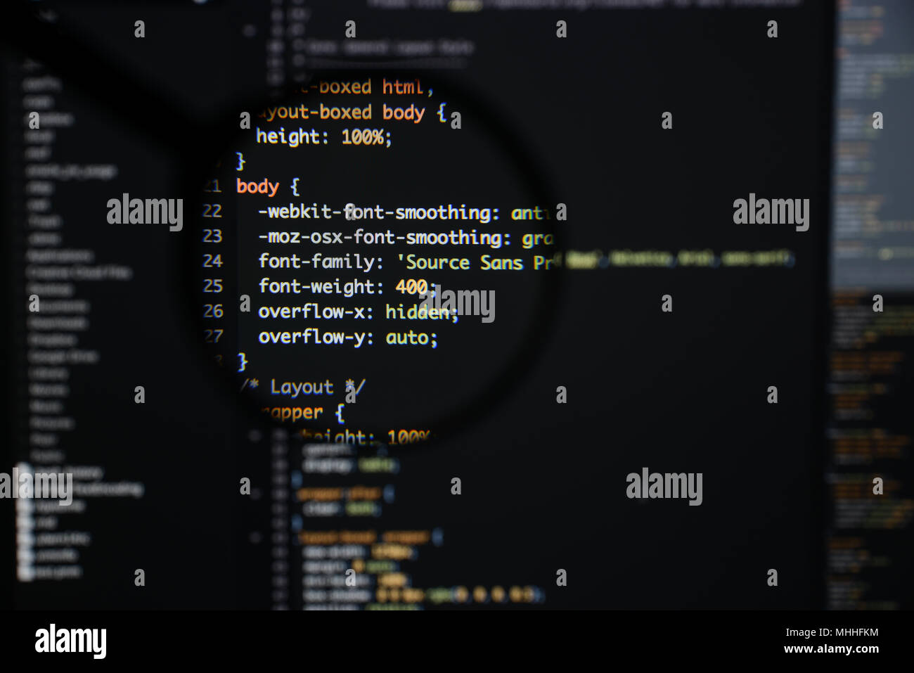 Real Css Code Developing Screen Programing Workflow Abstract Algorithm