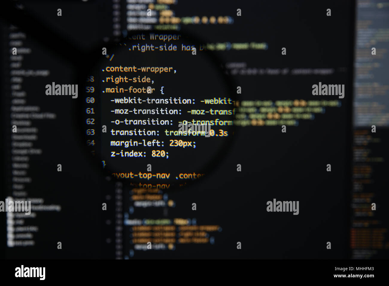 Real Css Code Developing Screen Programing Workflow Abstract Algorithm