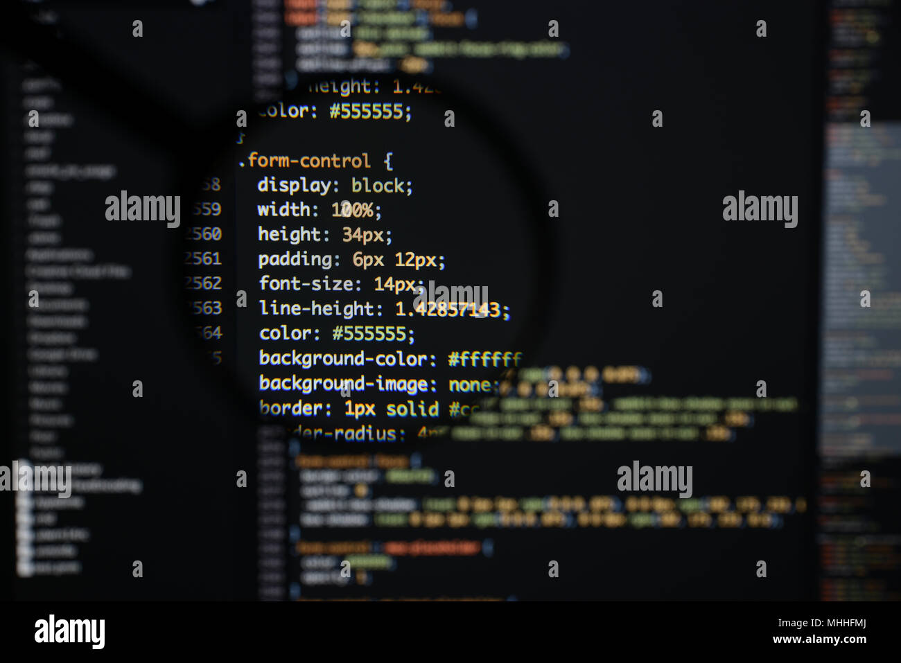 Real Css Code Developing Screen Programing Workflow Abstract Algorithm