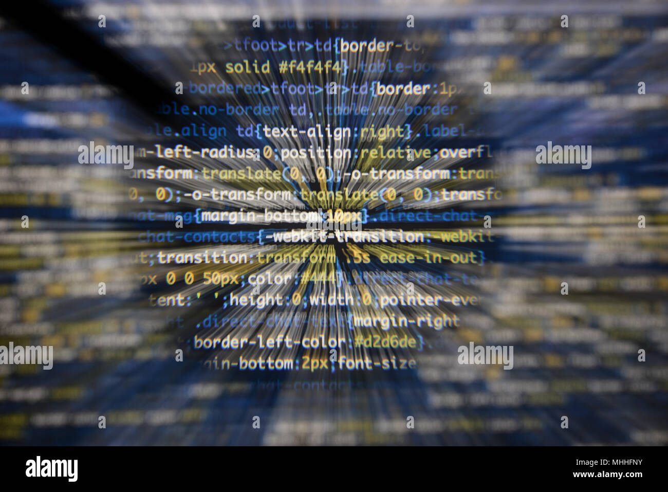 Real Css Code Developing Screen Programing Workflow Abstract Algorithm