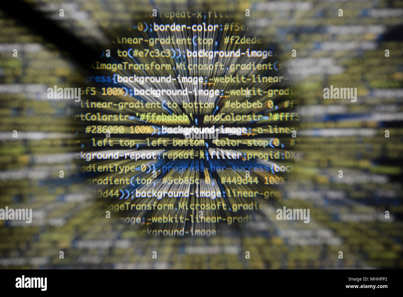 Real css code developing screen. Programing workflow abstract algorithm ...