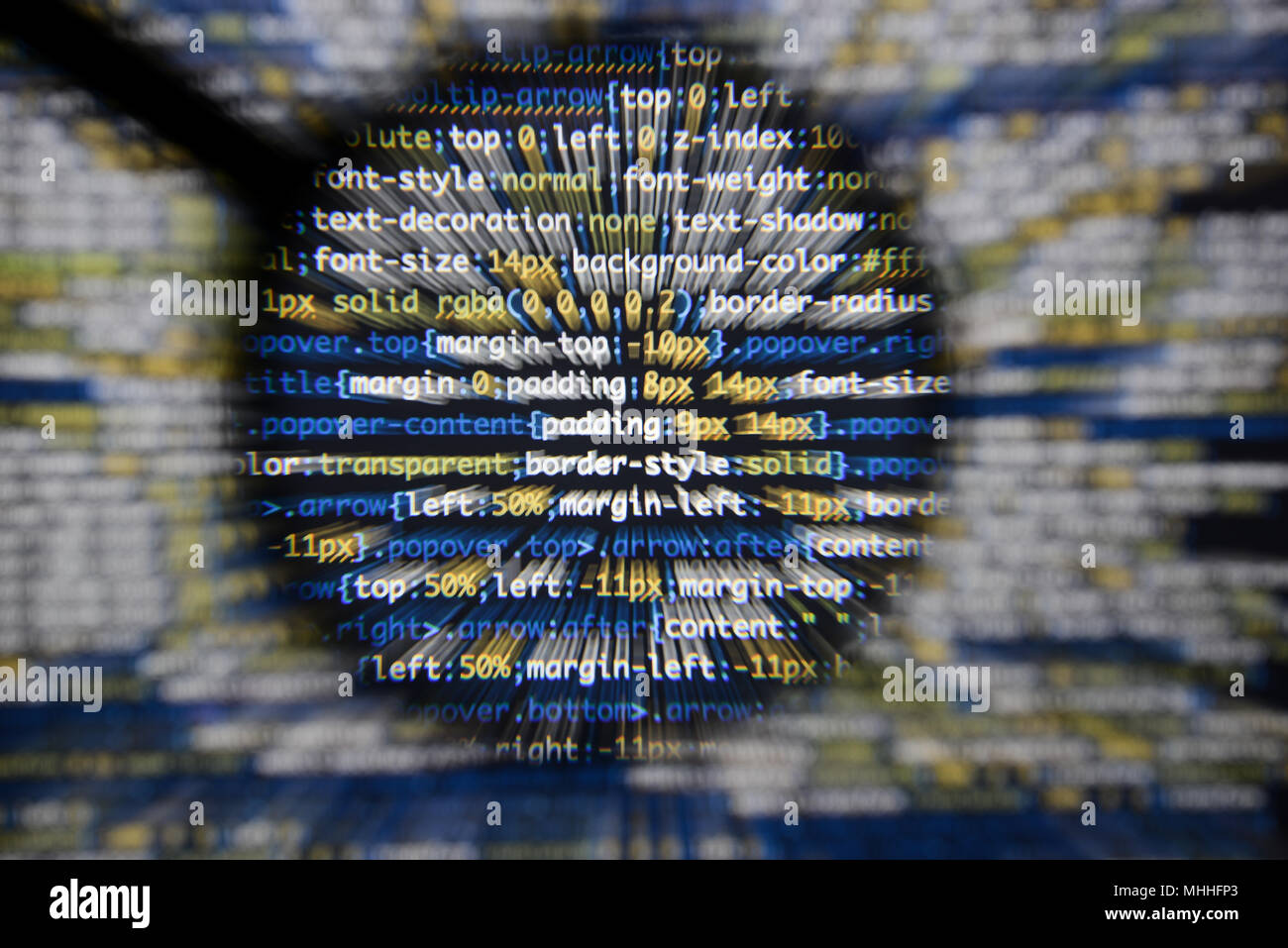 Real Css Code Developing Screen Programing Workflow Abstract Algorithm Concept Lines Of Css