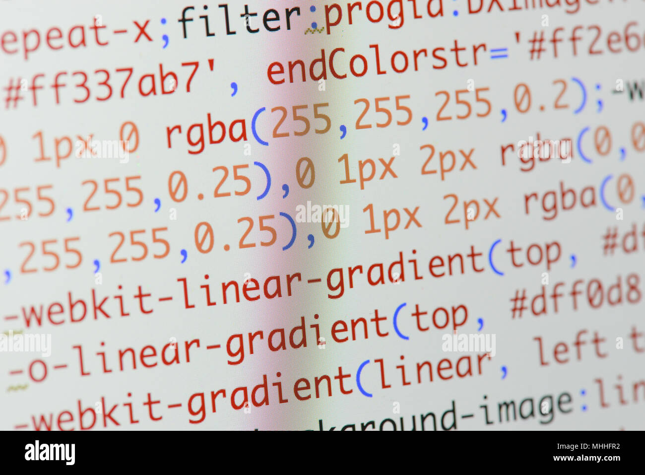 Real Css Code Developing Screen Programing Workflow Abstract Algorithm Concept Lines Of Css