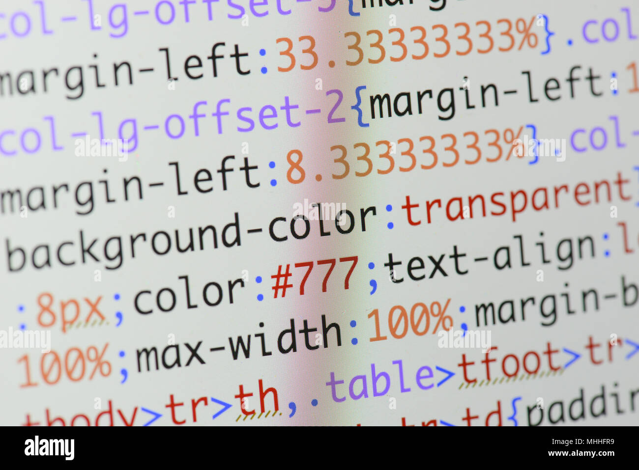 Real Css Code Developing Screen Programing Workflow Abstract Algorithm Concept Lines Of Css