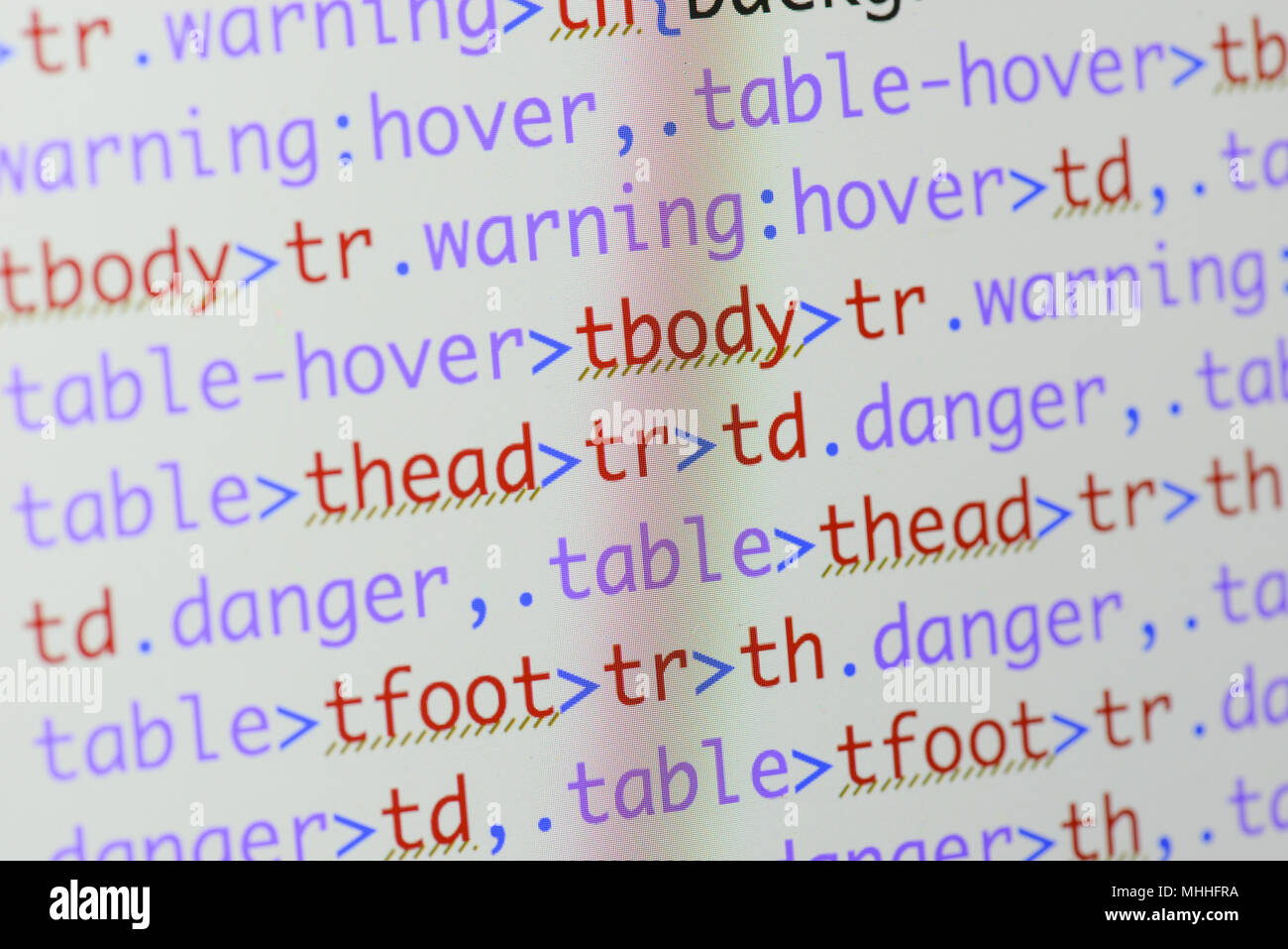 Real Css Code Developing Screen Programing Workflow Abstract Algorithm Concept Lines Of Css
