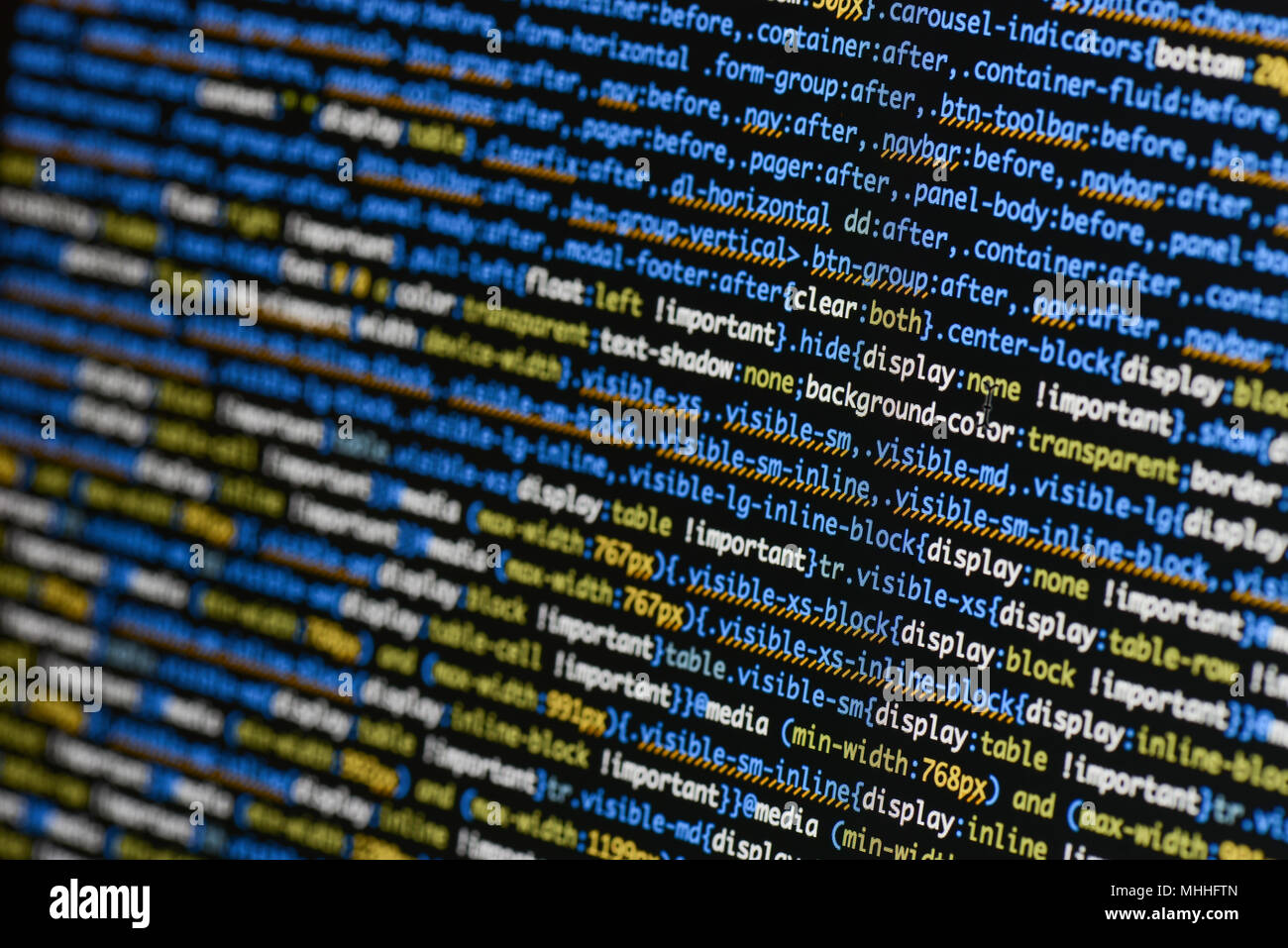 Real Css Code Developing Screen Programing Workflow Abstract Algorithm