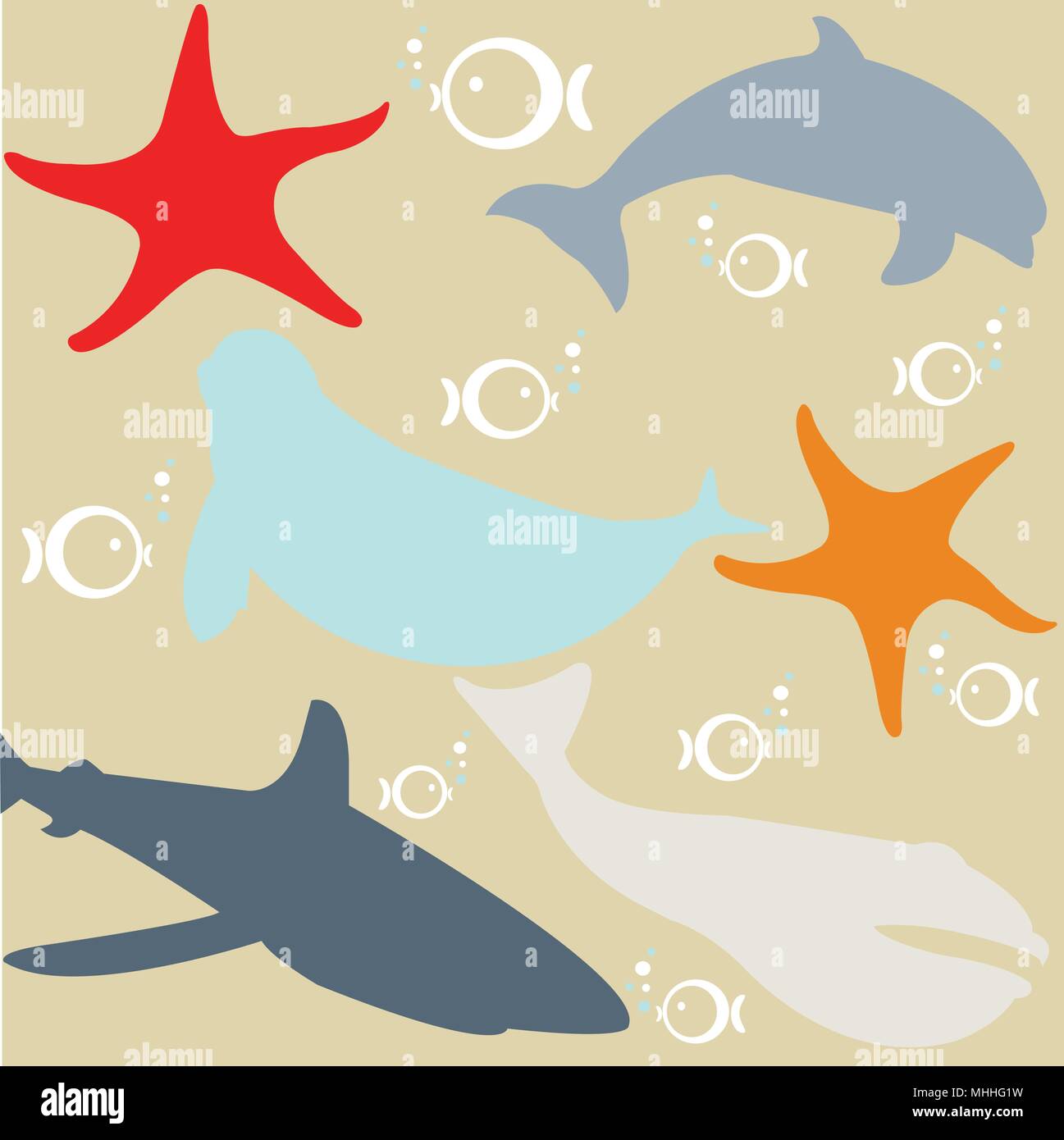 Children pattern sea Stock Vector Images - Alamy