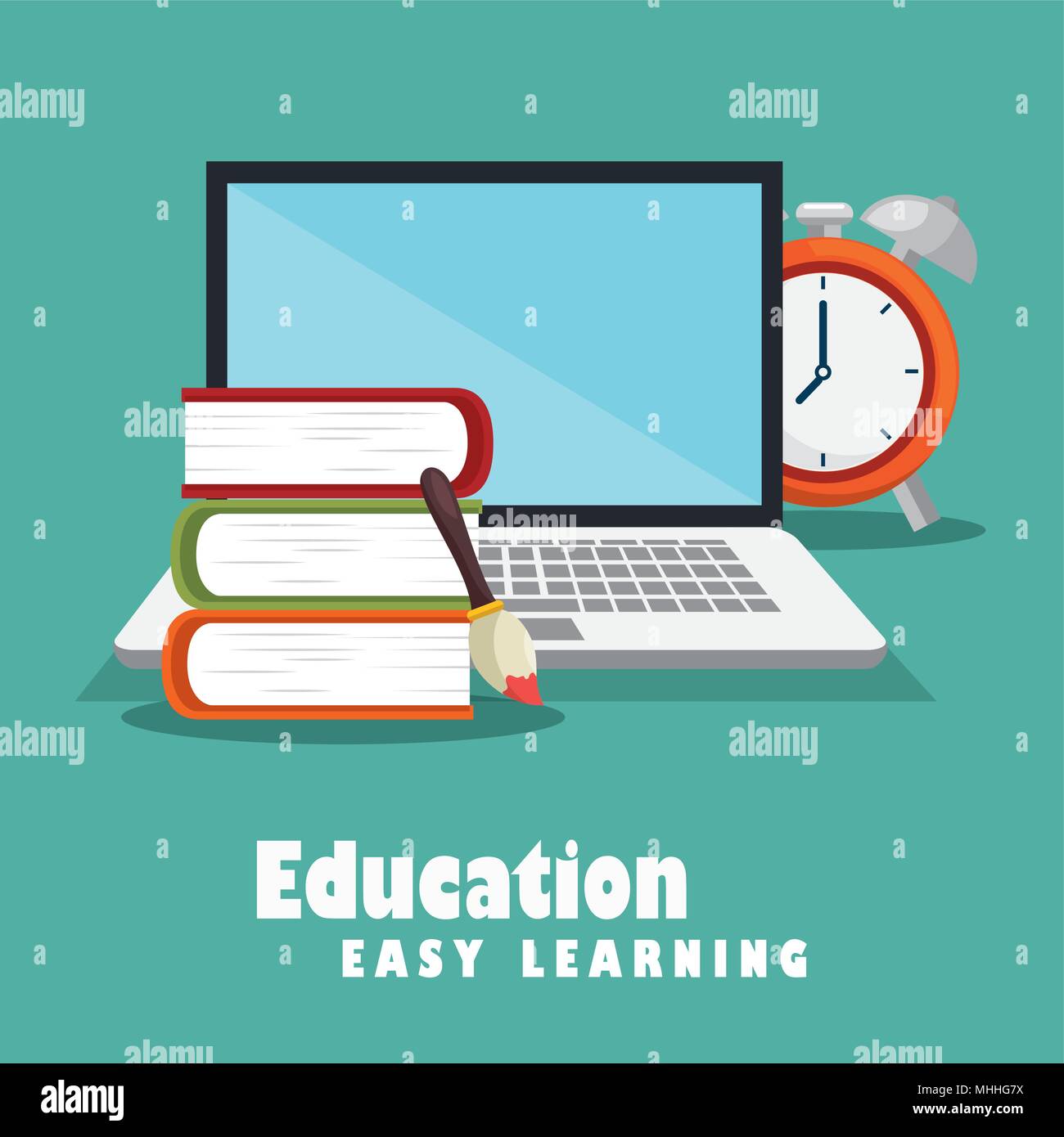 Time for e learning Stock Vector Images - Alamy