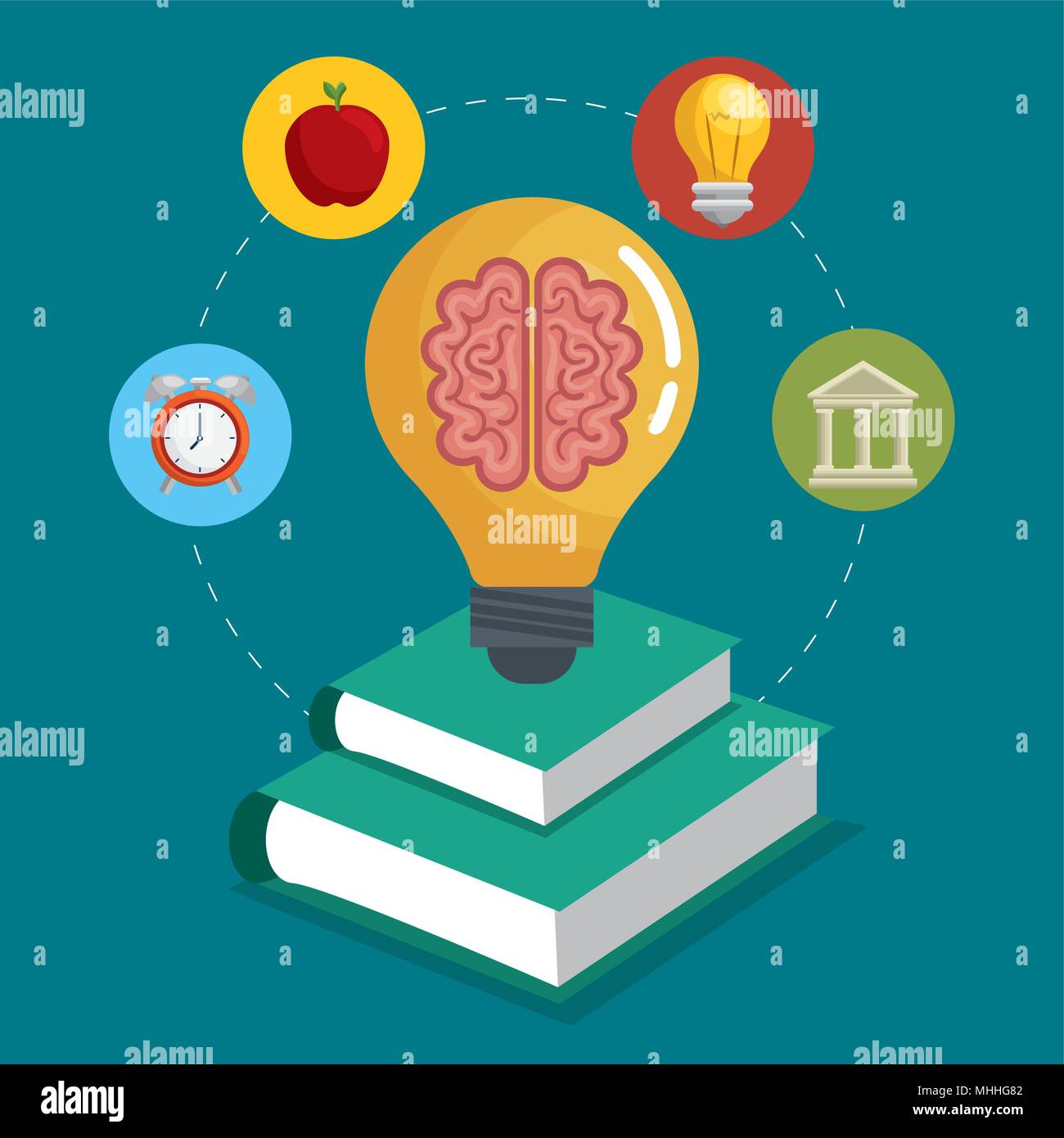 education easy learning set icons Stock Vector Image & Art - Alamy